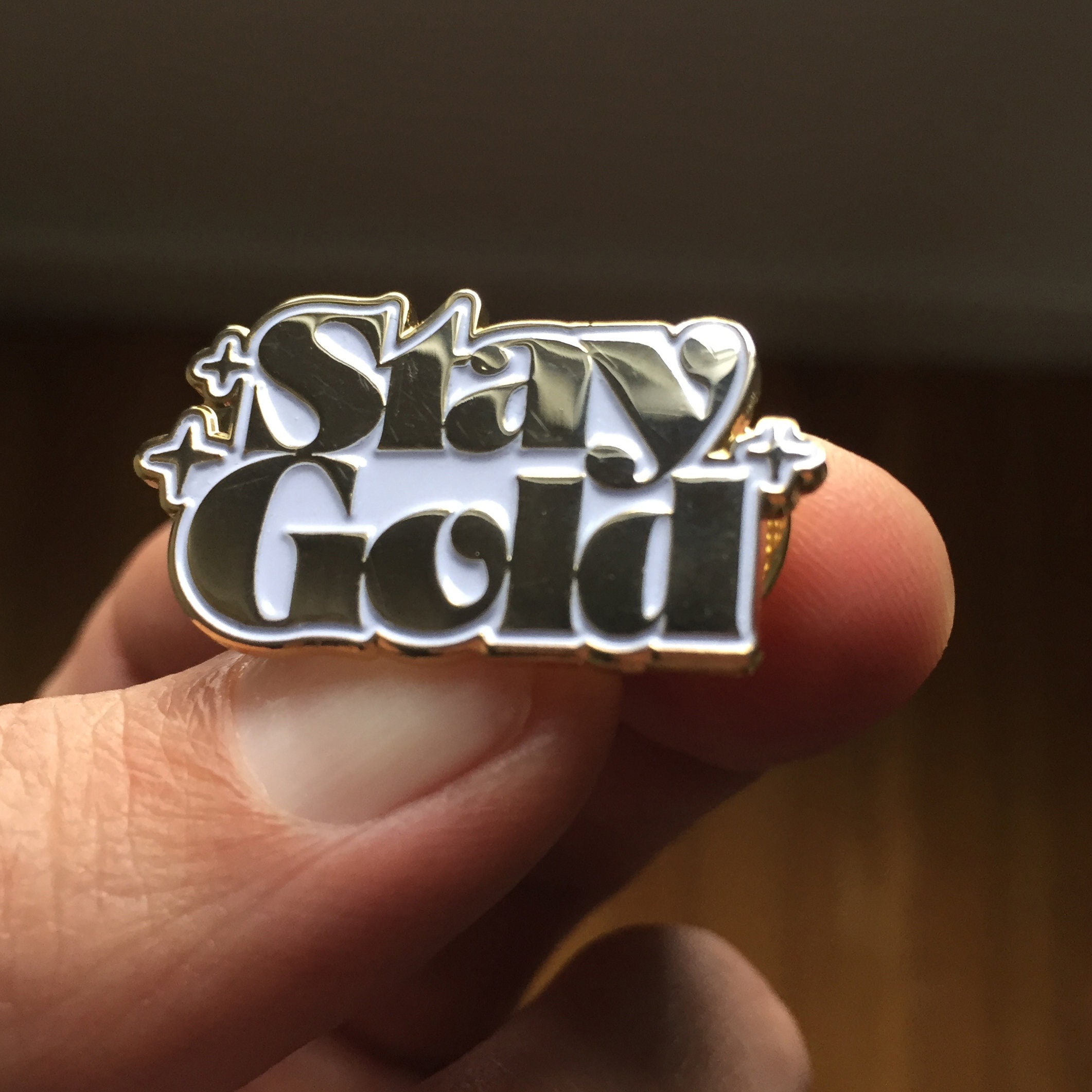 Stay Gold Enamel Pin - Etsy