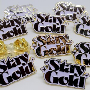 Stay Gold Enamel Pin - Etsy