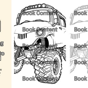 Monster Cars Coloring Book - Etsy