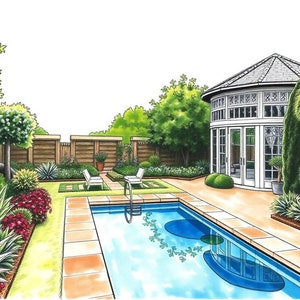 House Portrait Drawing | Hand-drawn Home Designs & Landscapes ...