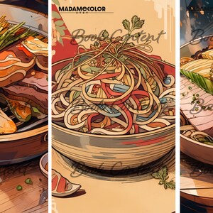 Korean Food Coloring Book Compilation of Handmade Illustrations 50 ...