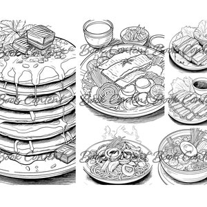 Korean Food Coloring Book Compilation of Handmade Illustrations 50 ...