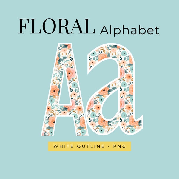 Floral Alphabet - Etsy