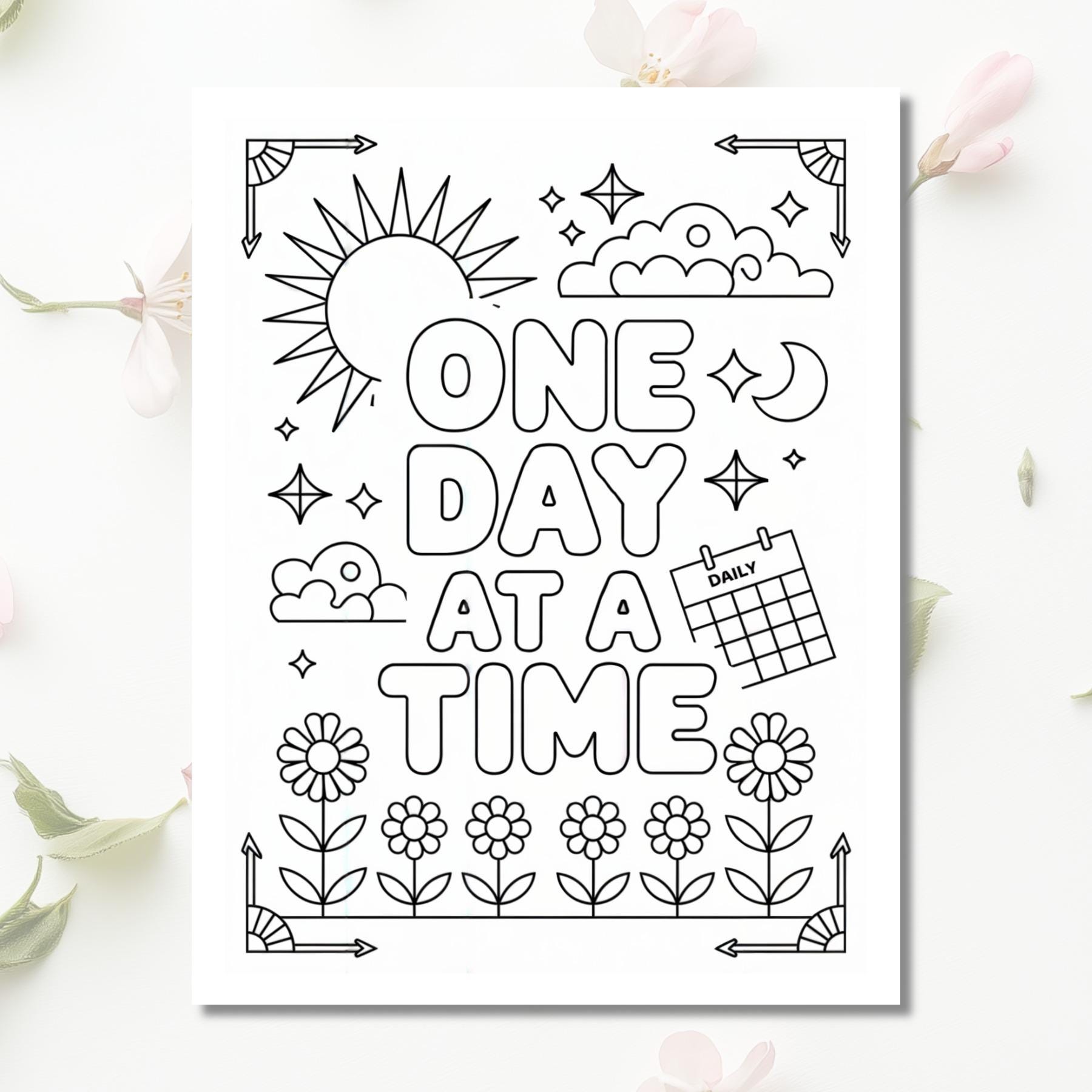 5 Inspirational Coloring Pages Positive Messages and Motivational ...