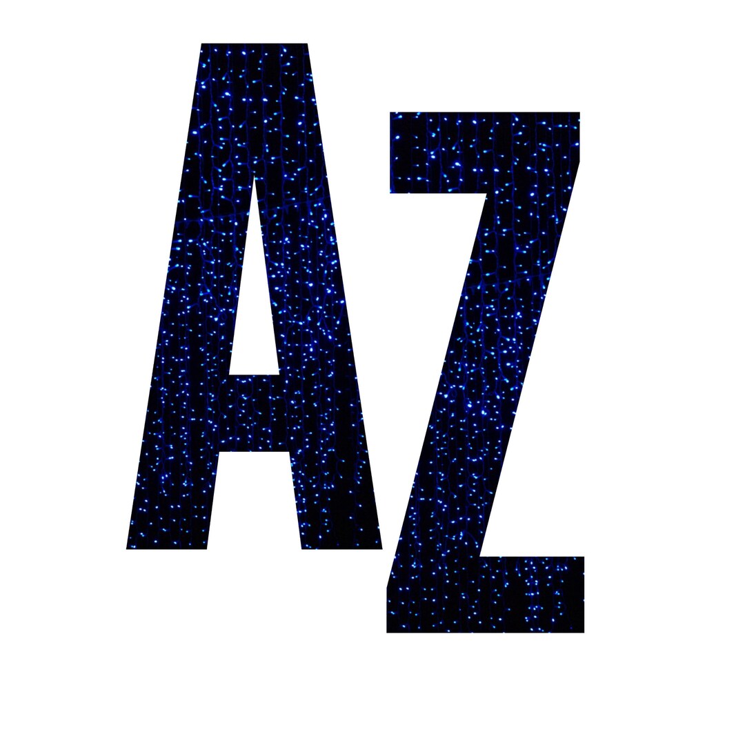 Neon Alphabet Digital Download A-Z Uppercase Letters for Digital ...