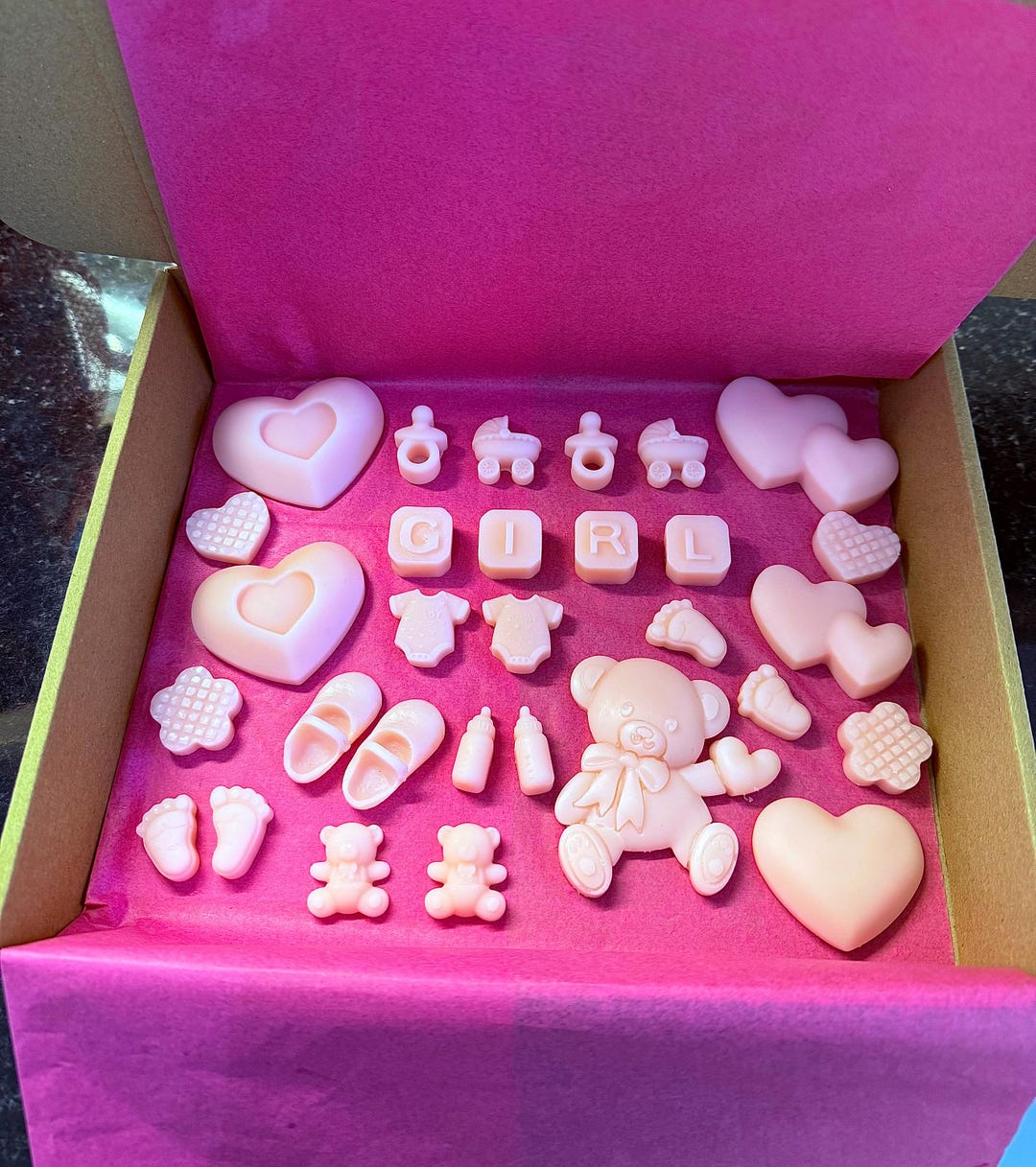 BABY SHOWER WAX Melt Gift Box - New Baby - Girl - Boy - New Mum - Baby ...