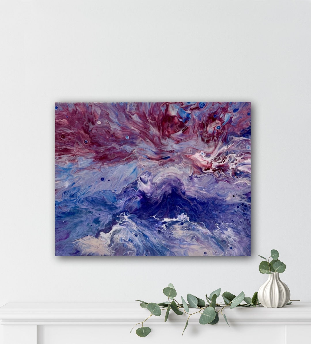 Handmade Original Wall Painting Acrylic Abstract Artwork Dutch Pour ...
