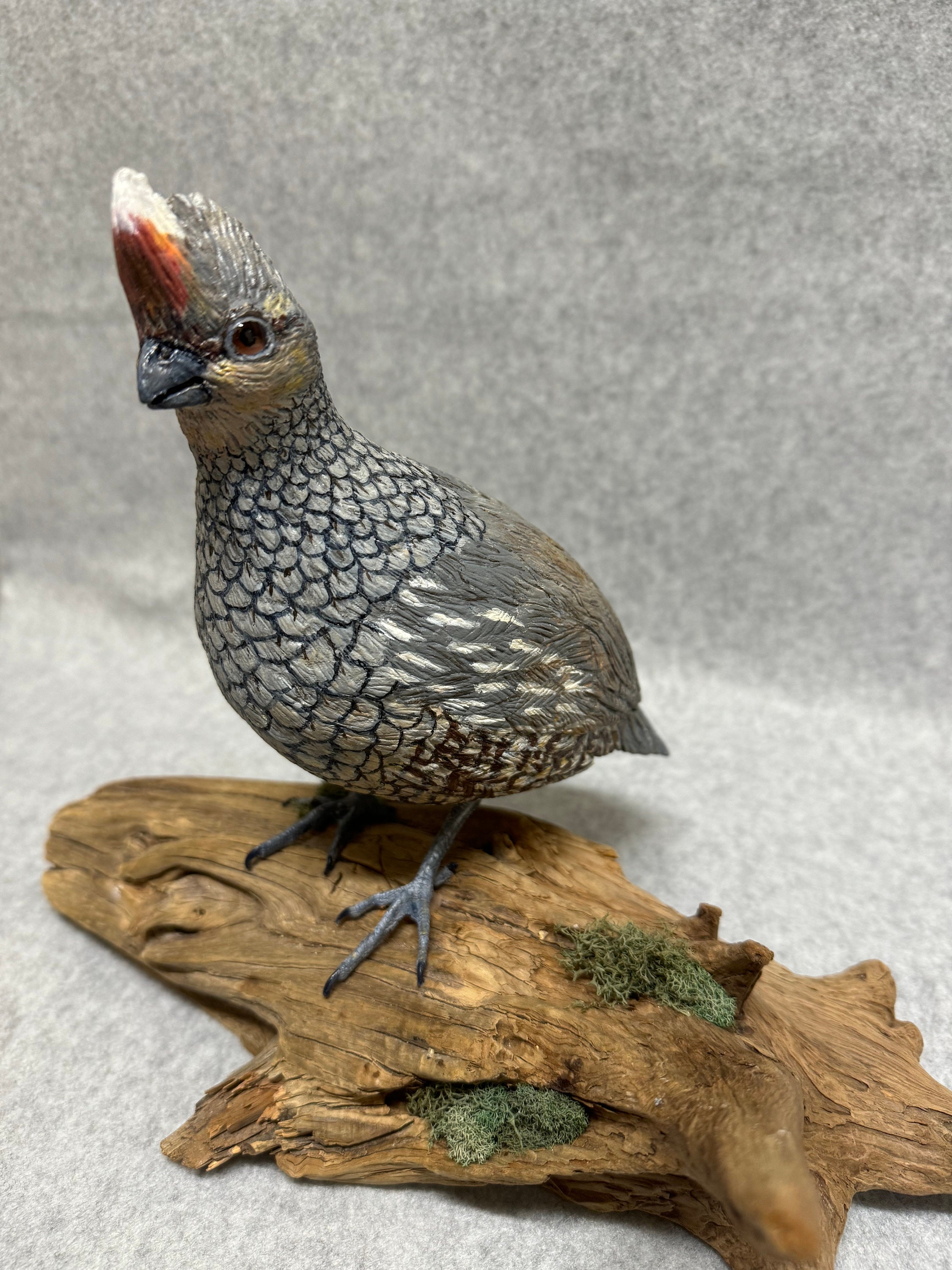Hand Carved Wooden Scaled Quail/life Size - Etsy