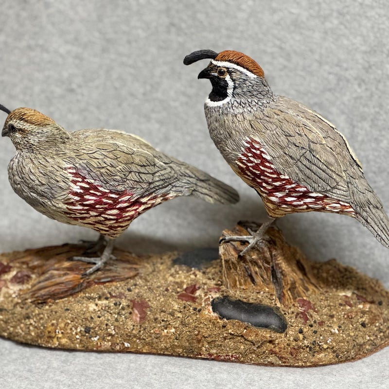 Wooden Hand Carved Quail - Etsy