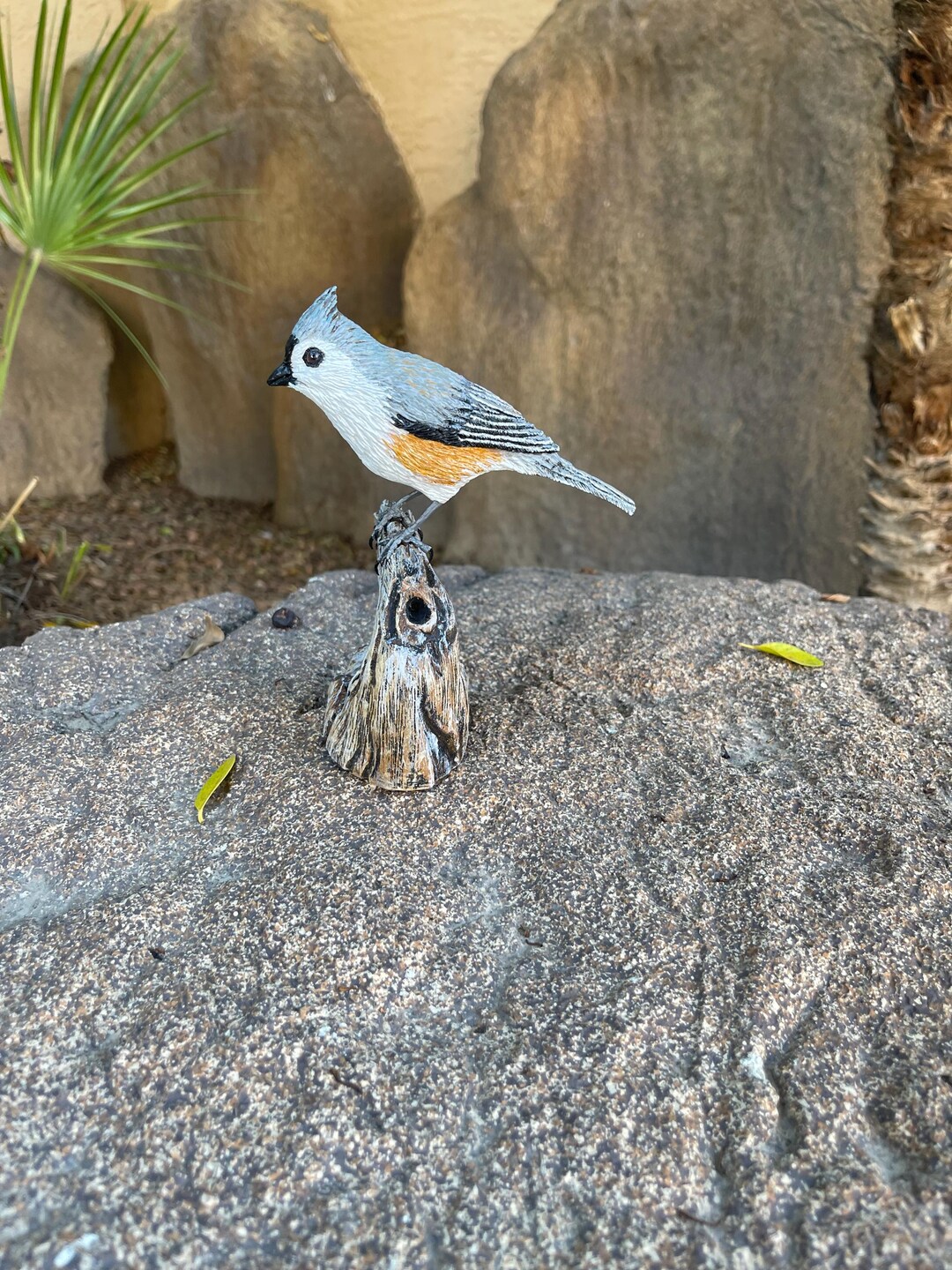 Hand Carved Titmouse Life Size - Etsy
