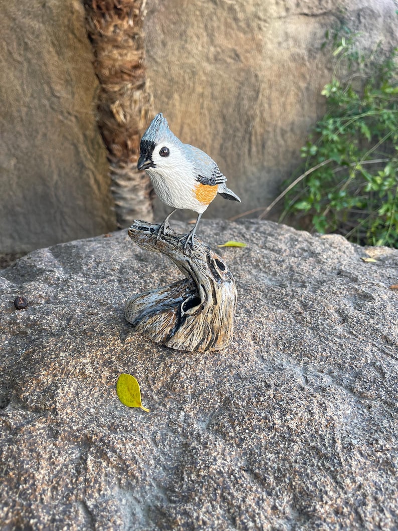 Hand Carved Titmouse Life Size - Etsy