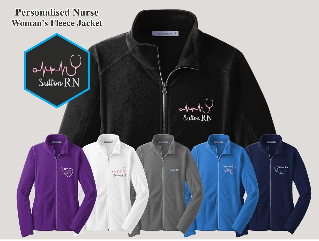 Personalized Nurse Quarter Zip Jackets, Custom Name Rn Jackets for ...