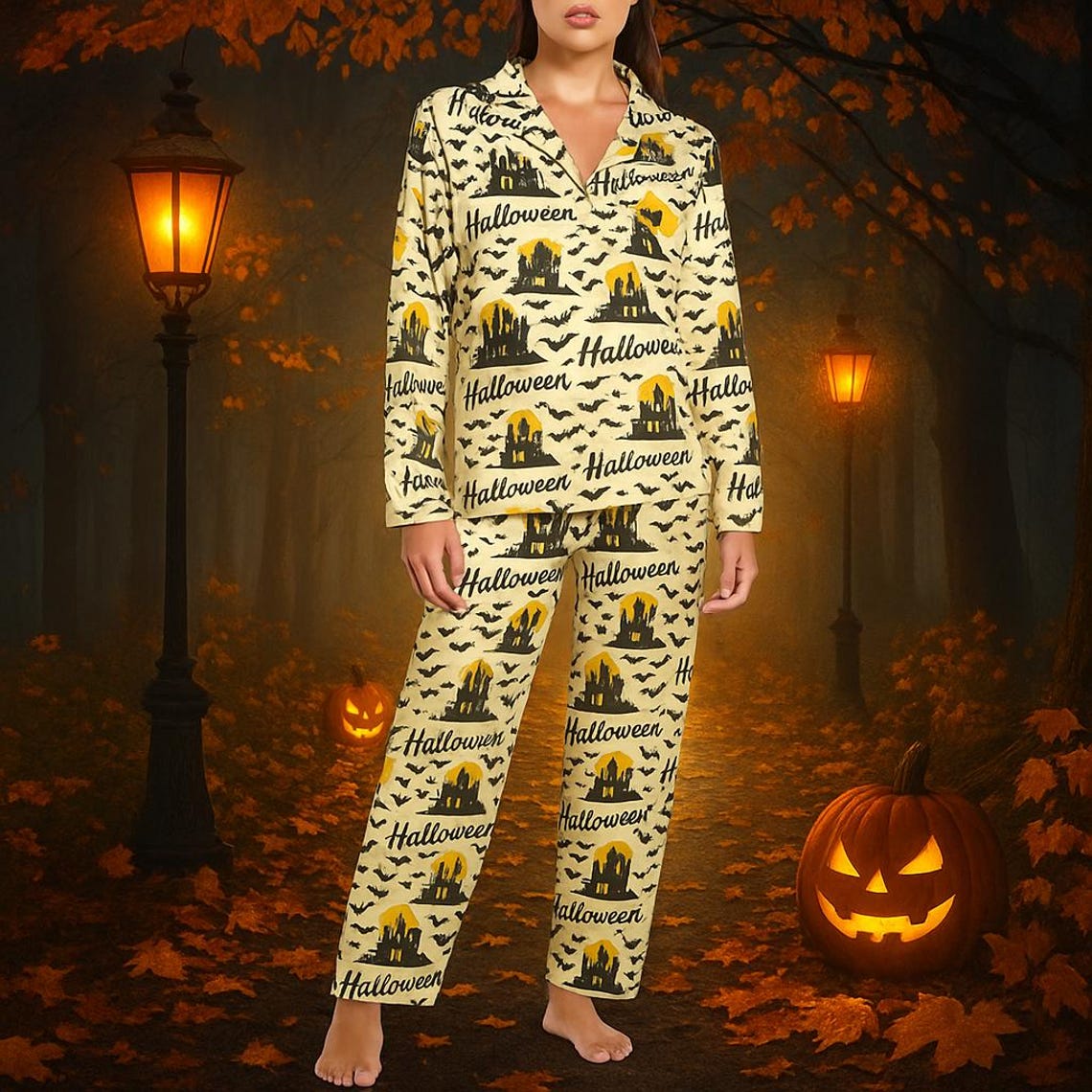 Custom Halloween Pajamas for Family, Matching Jack O’ Lantern & Ghost ...