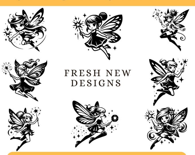 Fee Silhouette SVG, Fee Silhouette SVG Bundle, Fee Clipart, Fee Cricut ...