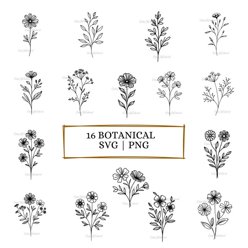 Doodle Flowers - Etsy