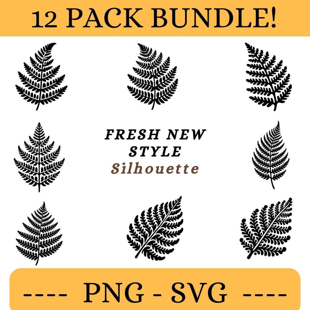 Fern Leaves Svg, Fern Cricut, Fern Svg Bundle, Fern Leaf SVG, Fern ...