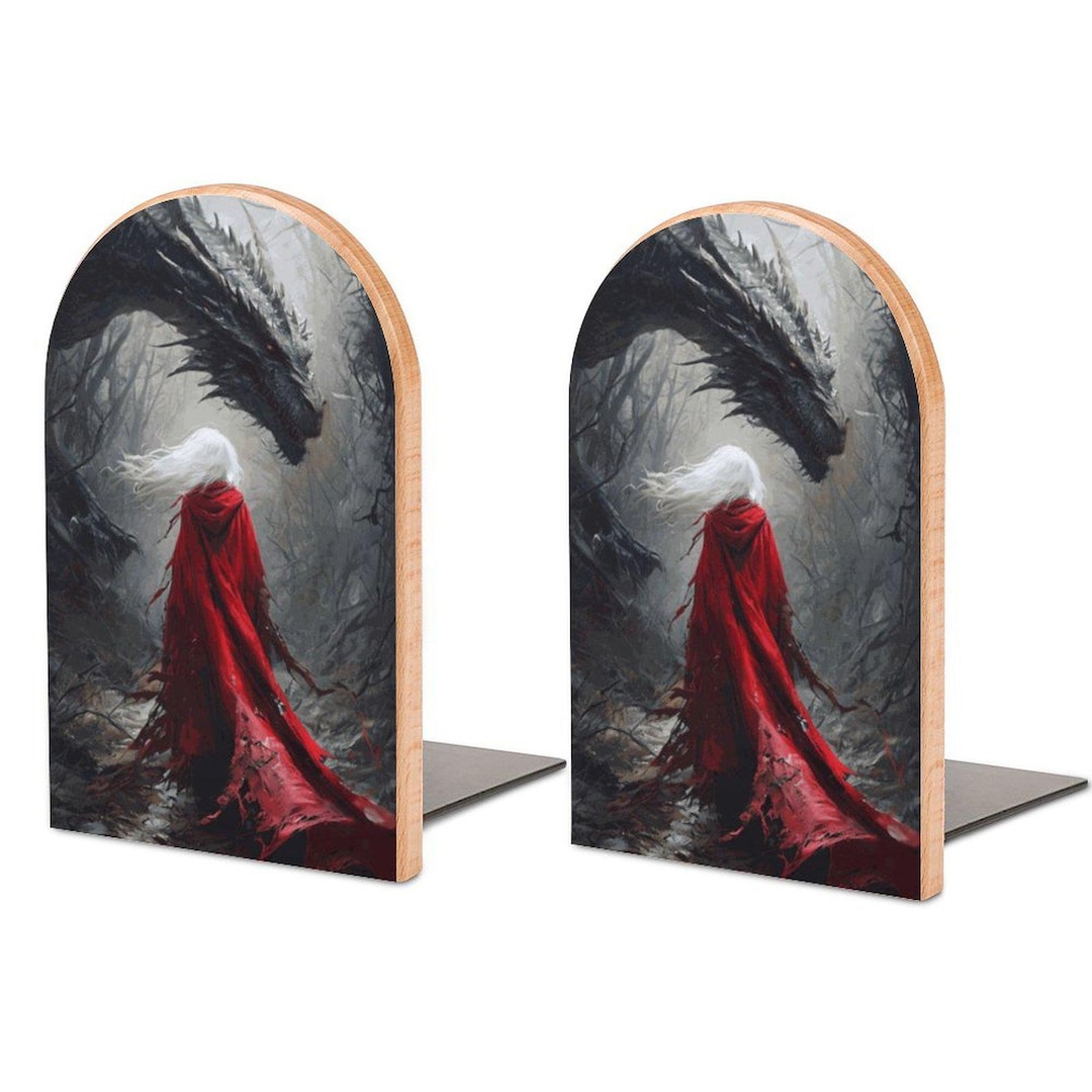 TOG Dragon Bookends: Sarah J Maas Gothic Medieval Decor - Reading Nook ...