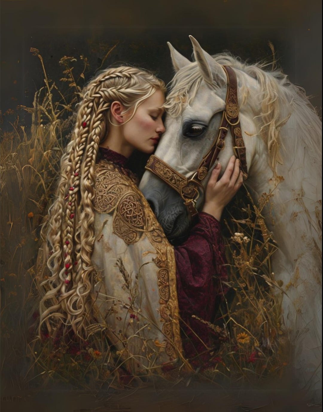 Epona Celtic Goddess Art: Victorian Horse Lover Gift (digital Download ...