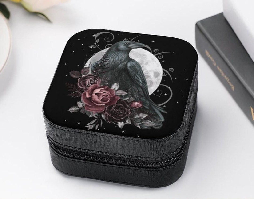 Crow Tarot Portable Stackers Jewellery Box, Whimsical Woodland Crow ...