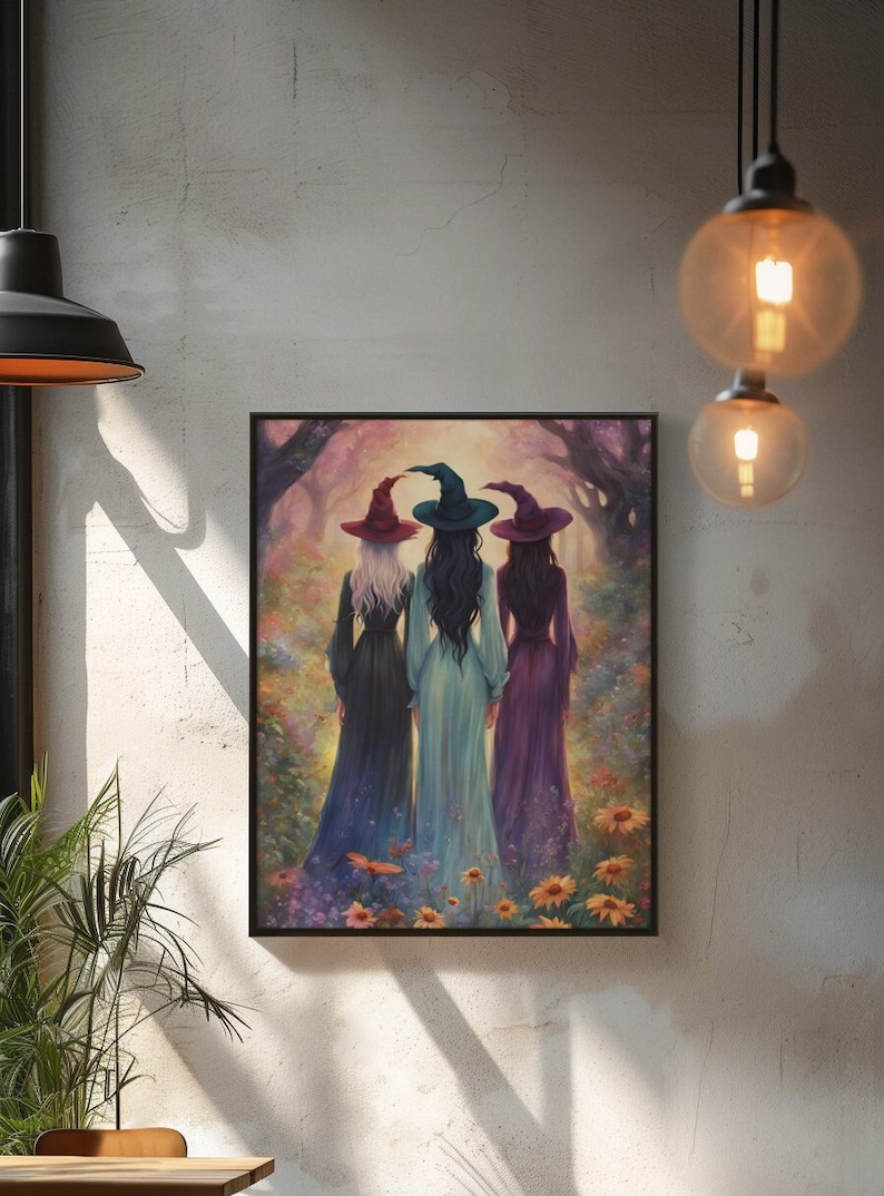 Wiccans Power of Three Mystical Sisterhood of the Witches Matte Canvas ...
