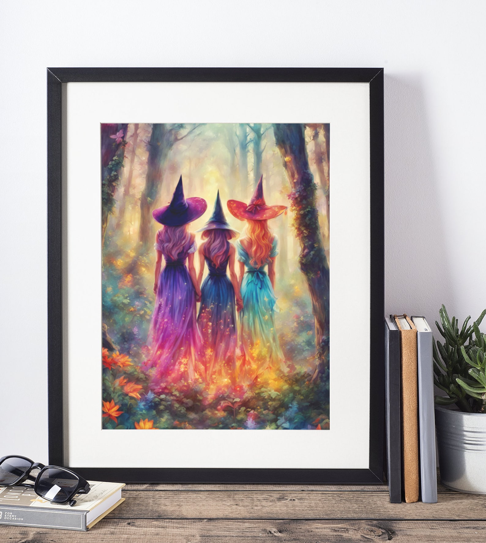 Ethereal Witches Art Print: Mystical Forest Scene (digital Download) - Etsy