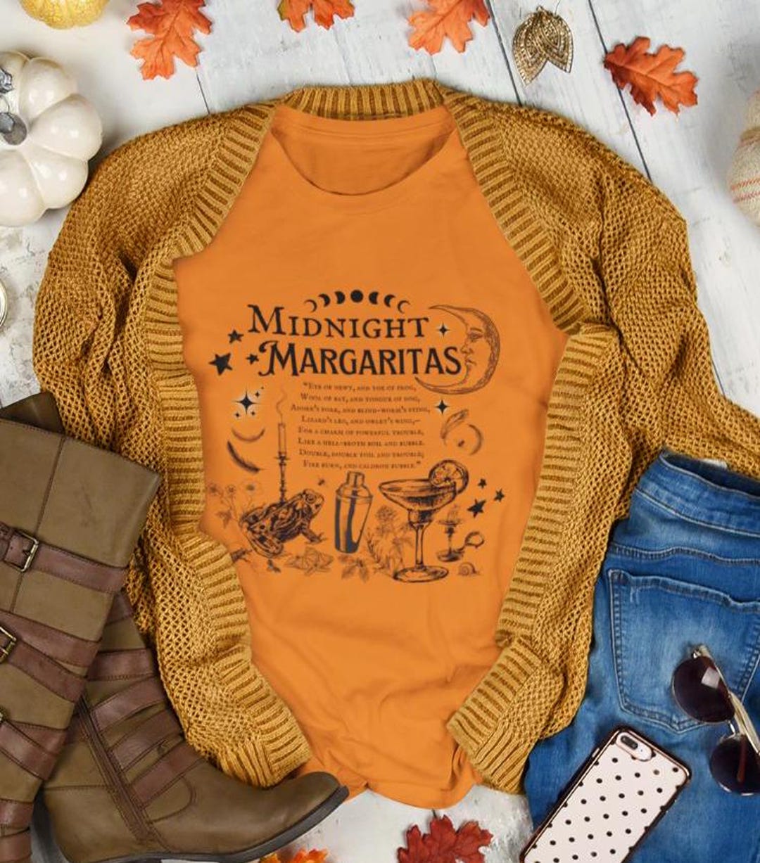 Witchy Clothing, Midnight Margaritas Basic Witch, Cute Fall Shirt ...