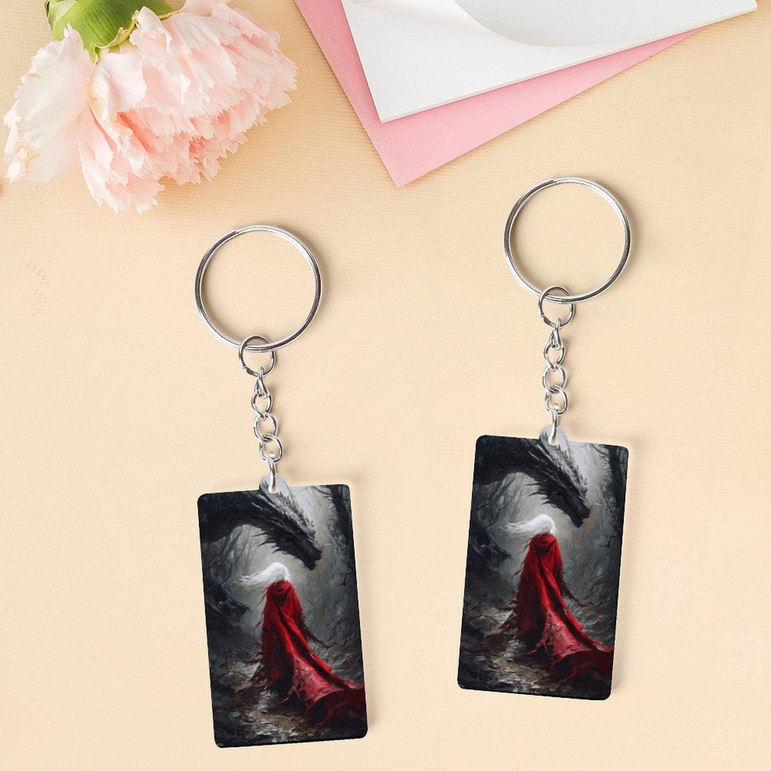 TOG Dragon & Manon Acrylic Keychain: Sarah J. Maas Bookish Art - Etsy