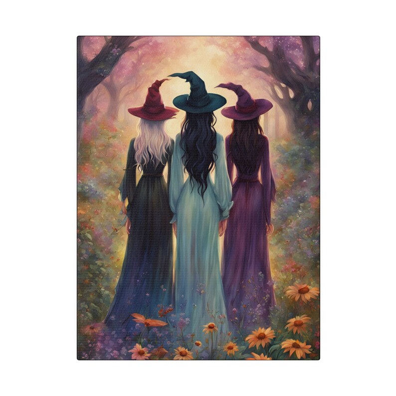 Sisterhood of the Witches Matte Canvas, Magical Enchanting Witches ...