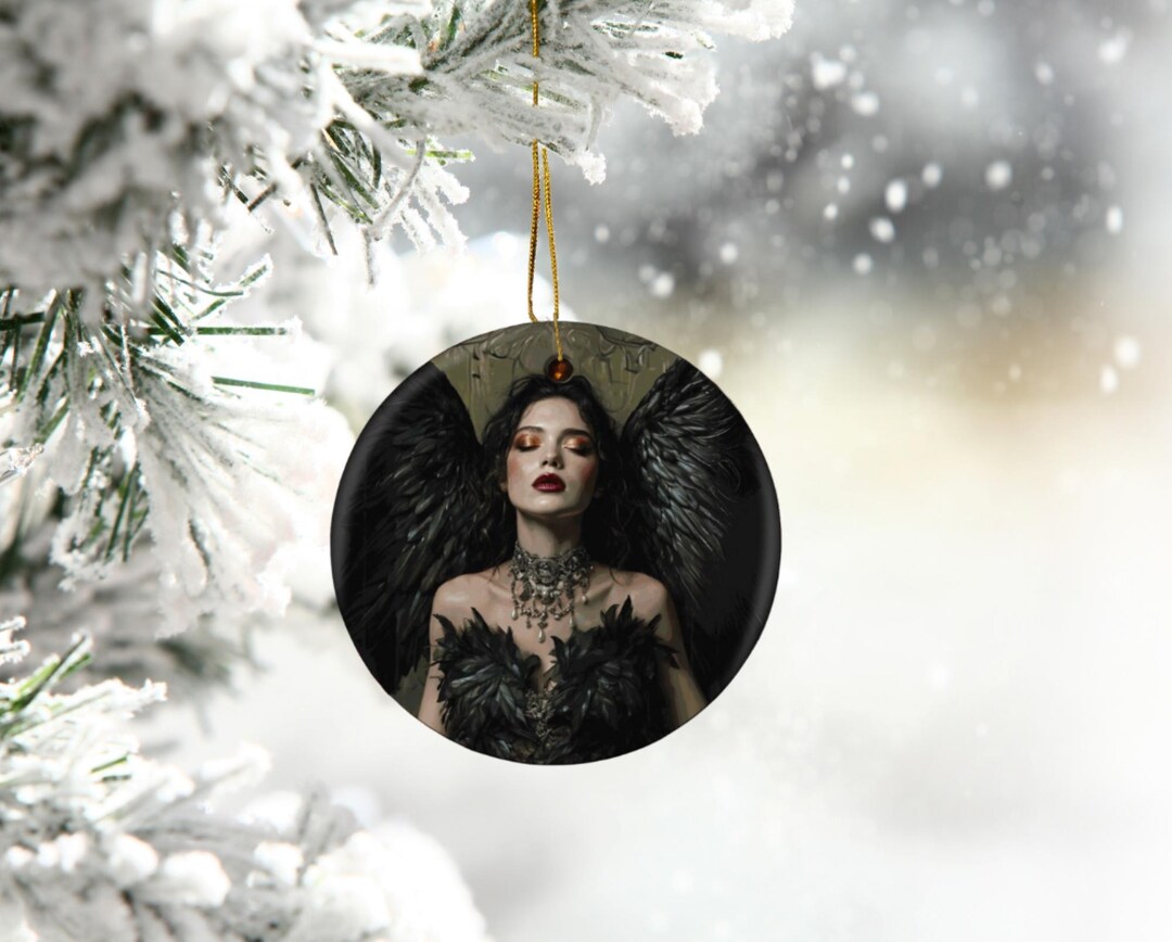 Lilith Christmas Ornament: Gothic Goddess Ceramic Ornament - Etsy