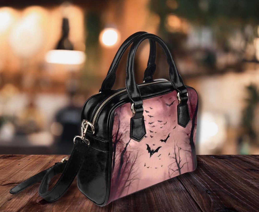 Cloud of Bats Shoulder Handbag, Goth Bat Purse, Gothic Purse, Witchy ...