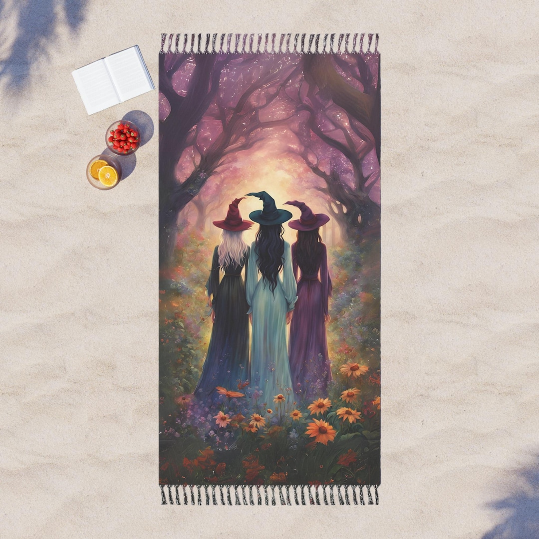 Sisterhood of the Witches Boho Beach Cloth, Sisterhood Witches Towel ...