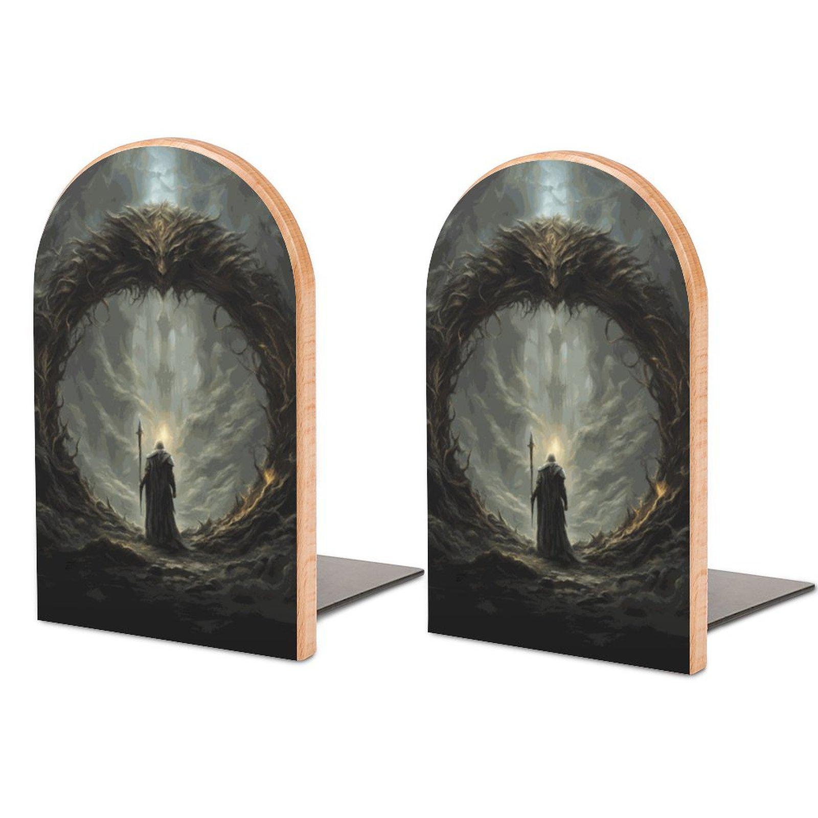 Age of Sigmor Wood Bookends, Elden Ring Fantasy Gamer Decor, the ...
