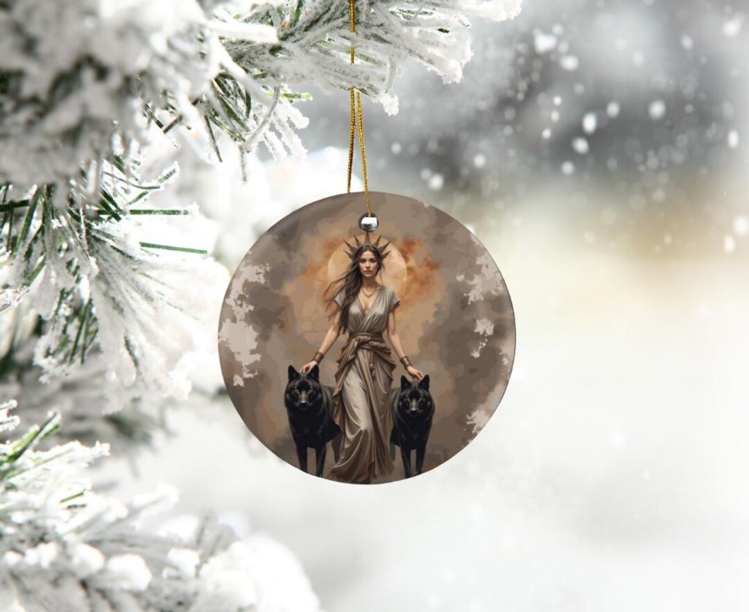 Hecate Christmas Ornament: Pagan Witch Ball Ceramic Decoration - Etsy