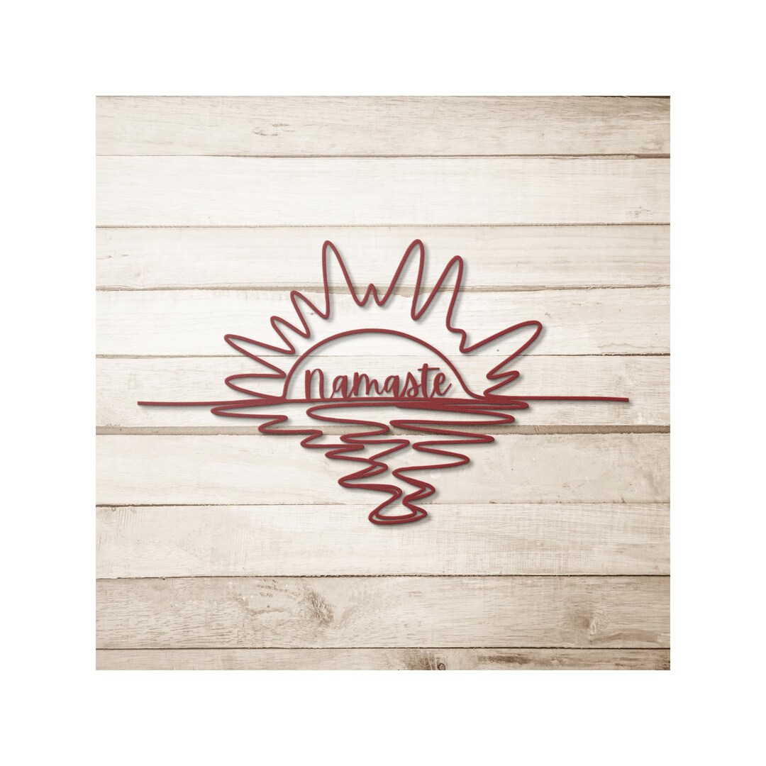 Namaste Sun Metal Wall Art, Metal Wall Art, Above Bed Decor, Home Decor ...