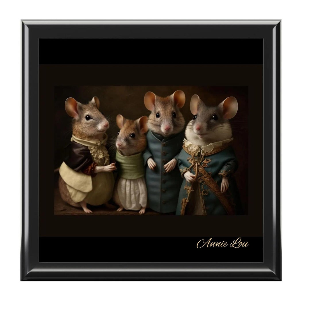 Mouse Family Jewelry Box, Mouse Jewelry Box, Victorian Mice Storage Box ...