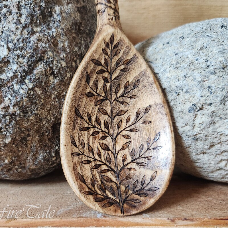 Wood Burned Spoon - Etsy