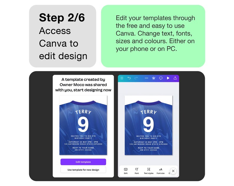 Editable Chelsea FC Birthday Invitation | Animated Digital Football ...