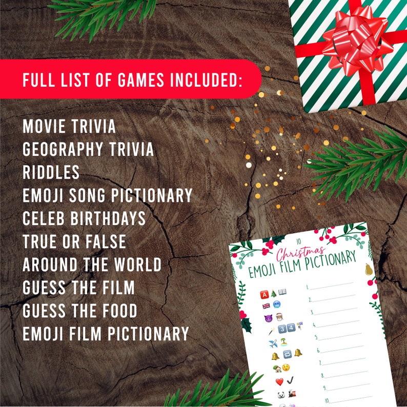 Printable Christmas Game Bundle Christmas Party Games Christmas Games ...