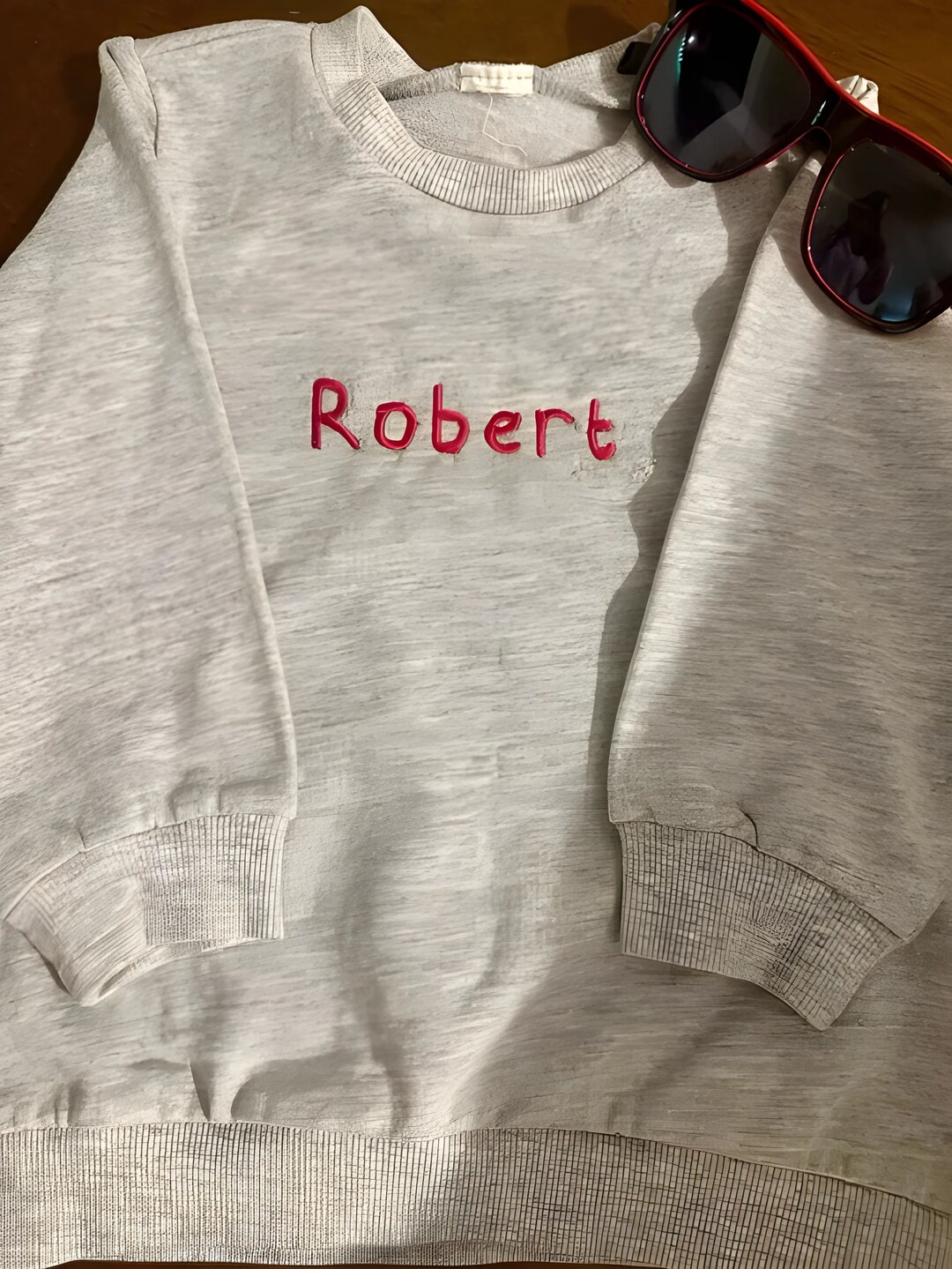 Custom Embroidered Baby Name Crewneck // Custom Embroidered Round Neck ...