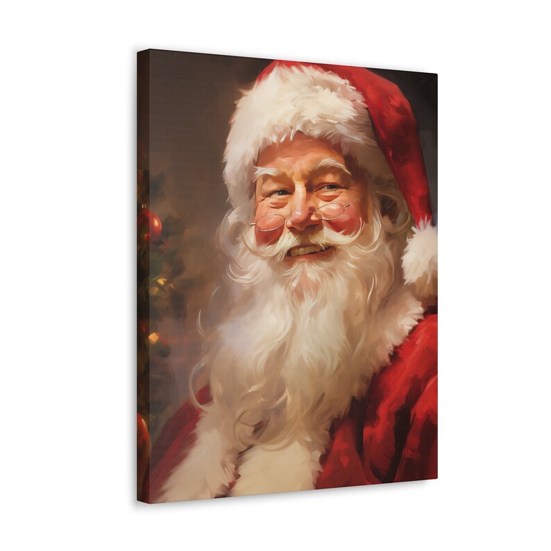 Santa Claus Oil Painting Digital Art - Etsy