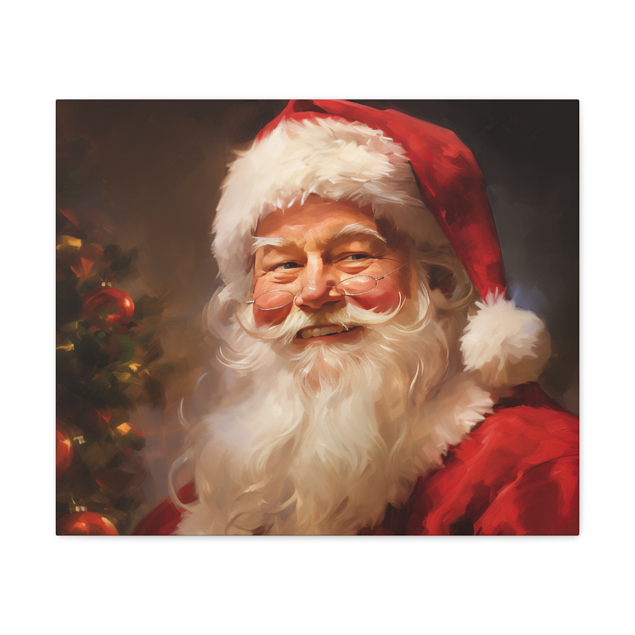 Santa Claus Oil Painting Digital Art - Etsy