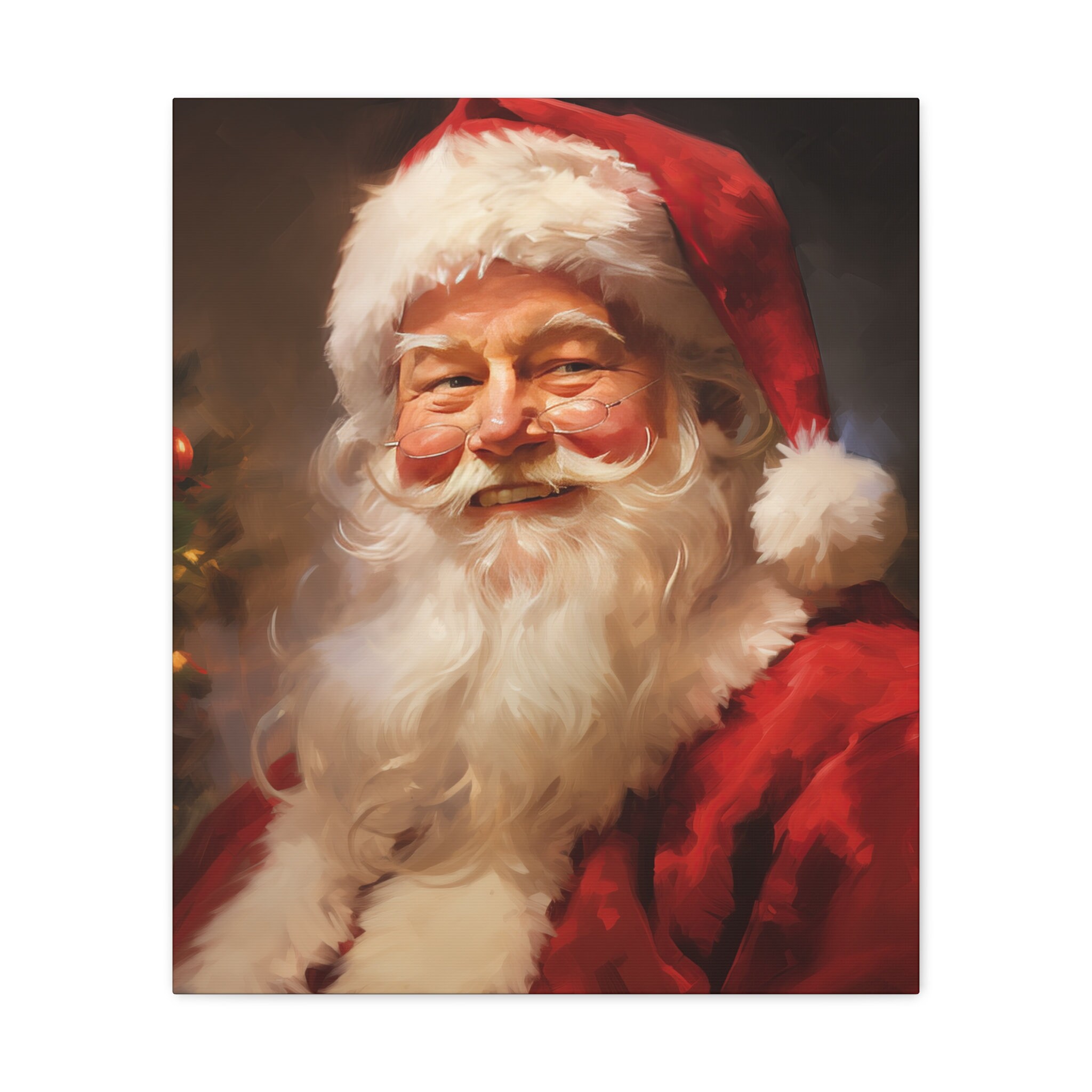 Santa Claus Oil Painting Digital Art - Etsy