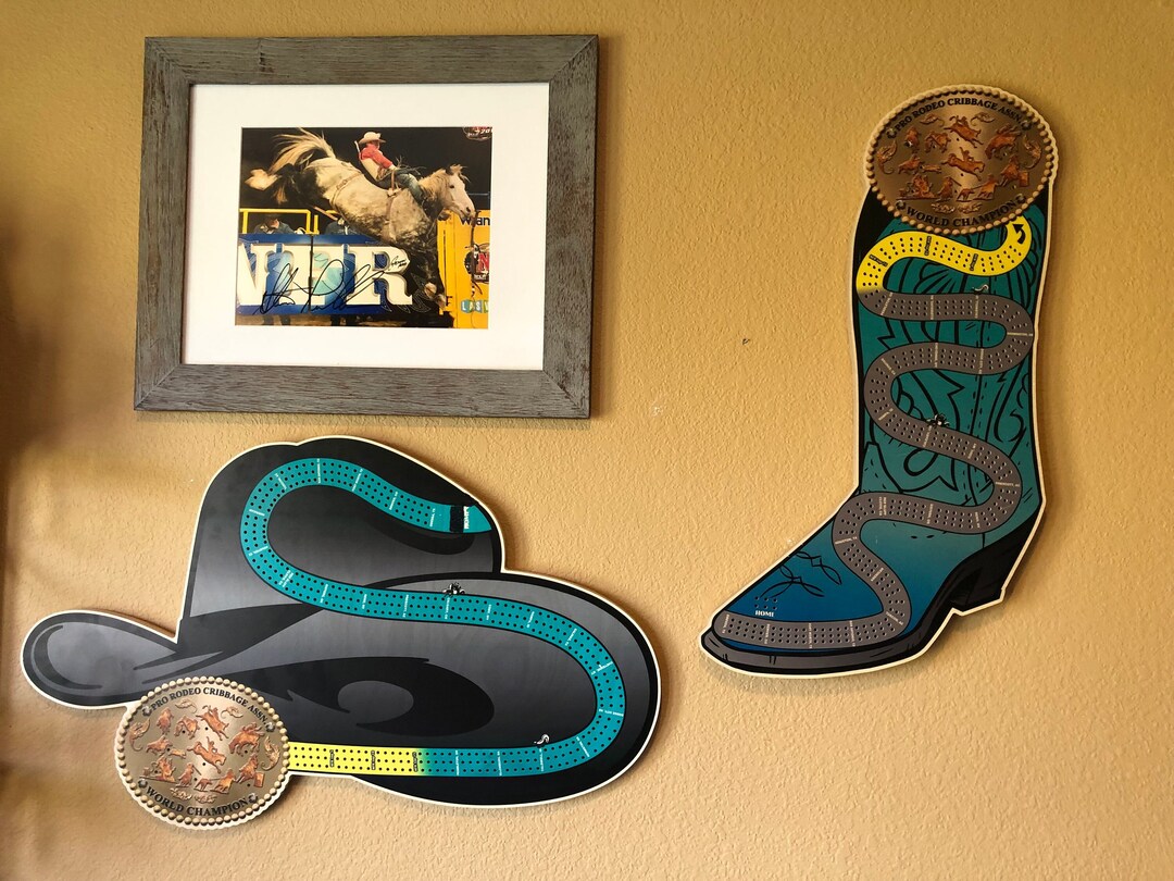 Cowboy Cribbage Board - Etsy