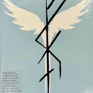 Freyja Sigil and Valkyrie Wing Sticker Decal / Runes / Norse Gods ...