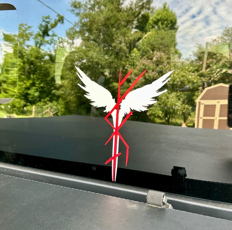 Freyja Sigil and Valkyrie Wing Sticker Decal / Runes / Norse Gods ...