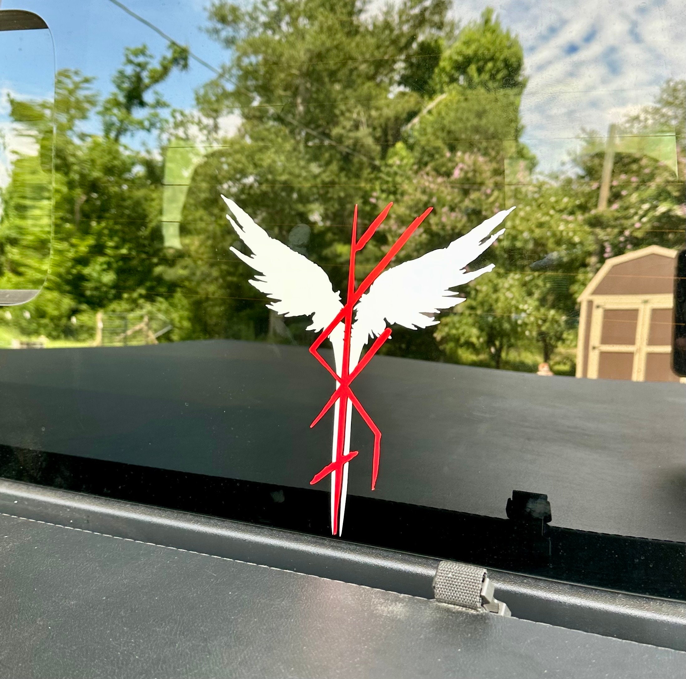 Freyja Sigil and Valkyrie Wing Sticker Decal / Runes / Norse Gods ...