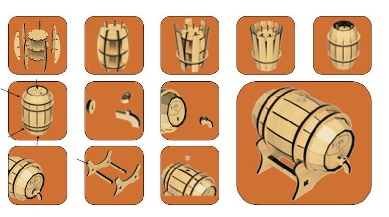 Premium Digital Download for Laser-cut Barrel Puzzle - Etsy