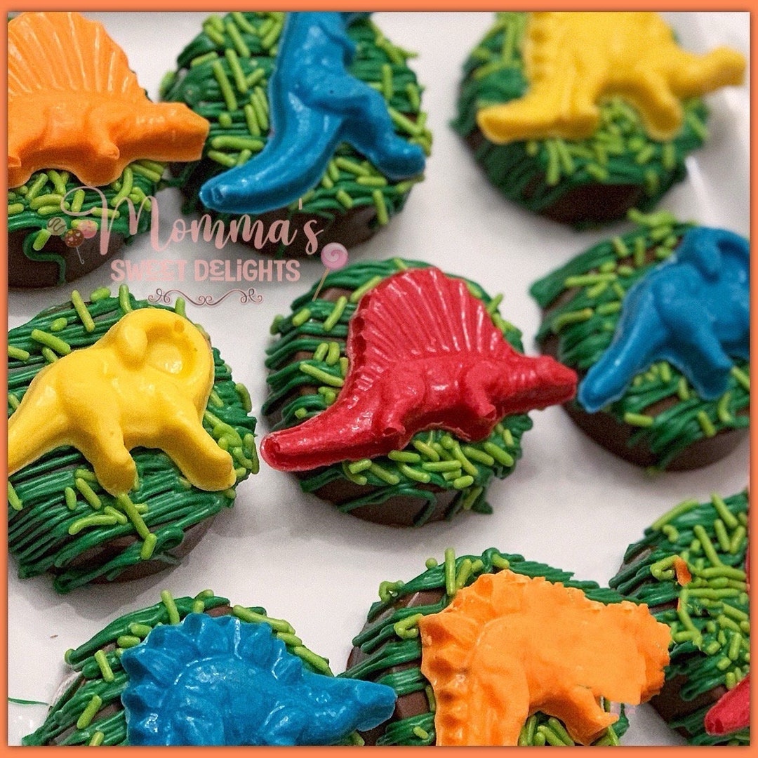 Dinosaur Chocolate Covered Oreos , Dinosaur Party Favors, Dino Party ...