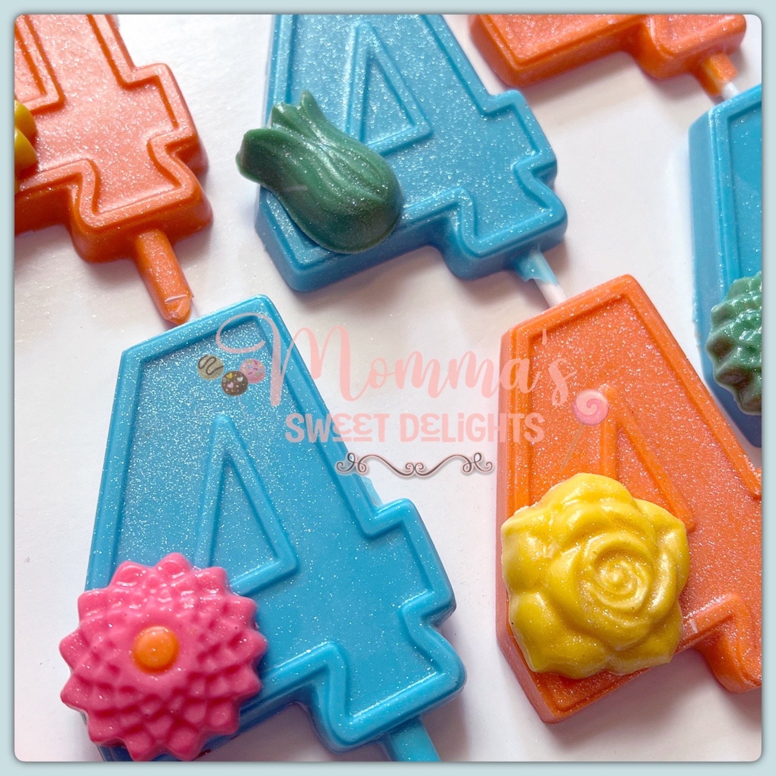 Number 4 Chocolate Lollipops, Luau Party, Luau Birthday, Moana Birthday ...