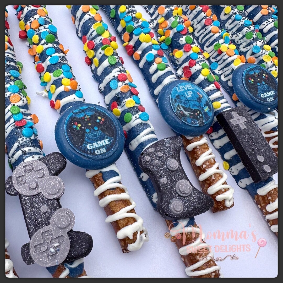 Video Game Controller Choc Covered Pretzels , Video Game Birthday ...